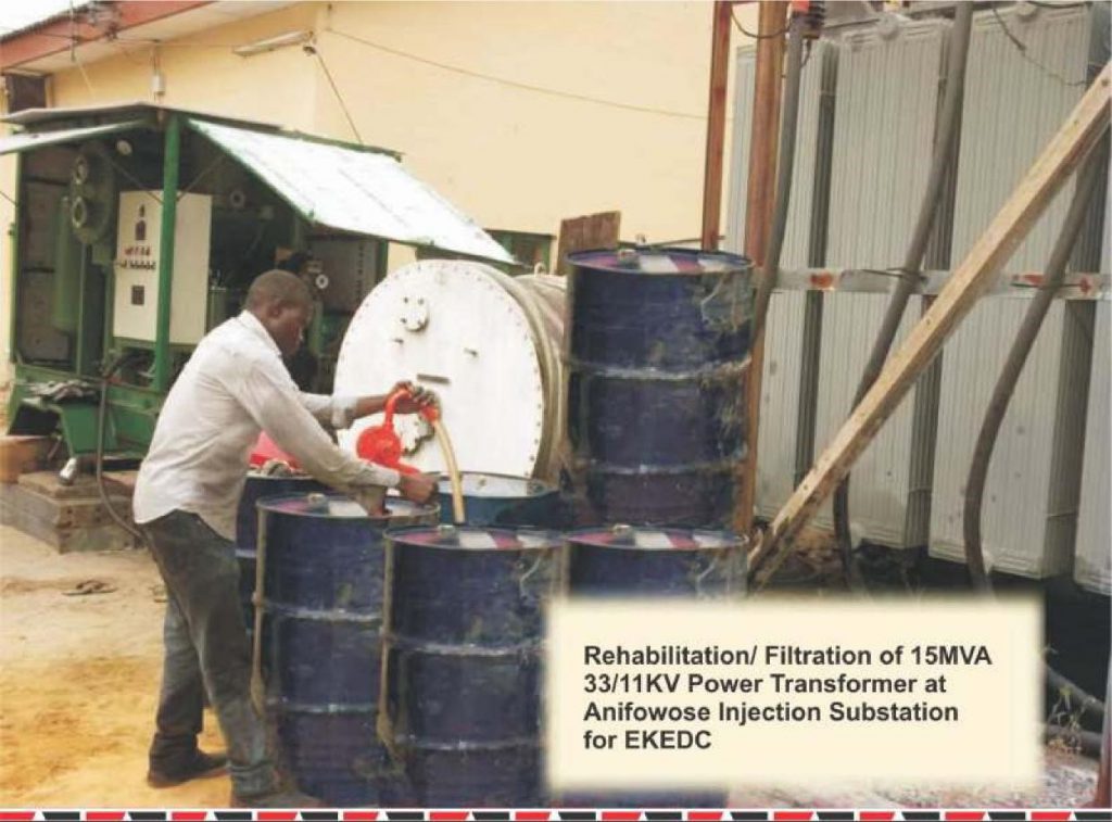 Rehabilitation of Transformer T1, 15 MVA, 33/11KV – Victoria island ...